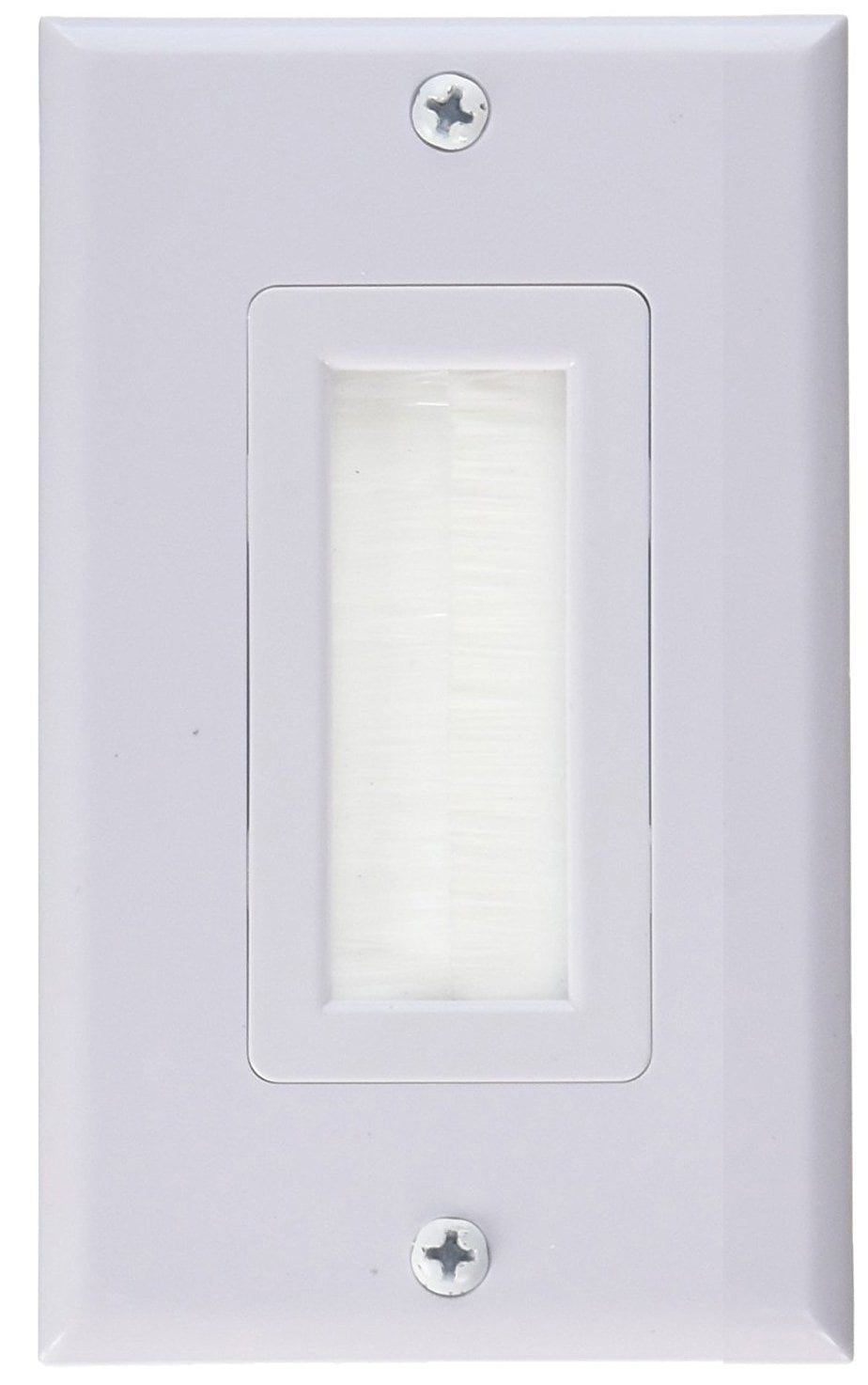 iMBAPrice Wall Plate 4" One Gang Wall Plate with Brush Bristles - White ...