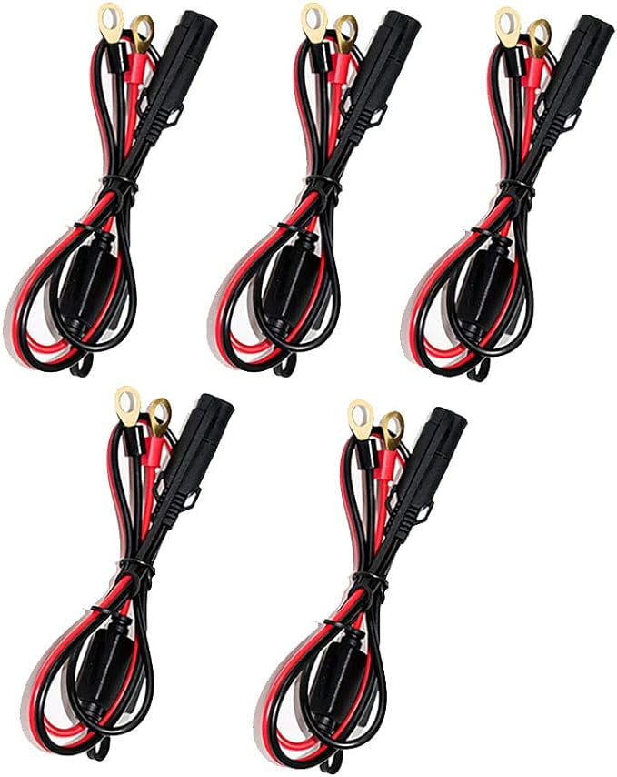 iMESTOU 2FT SAE O Ring Terminal Harness with 10A Fused 2-Pin Quick ...