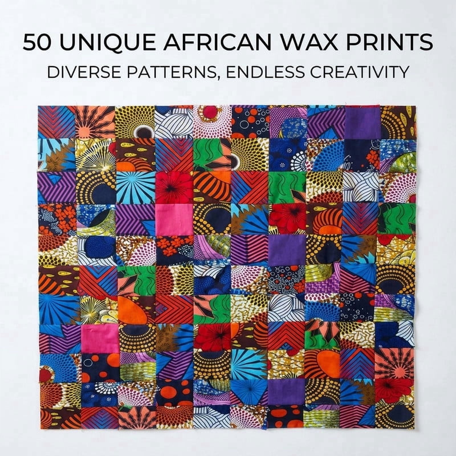 iMZoon 100Pcs 5" x 5" Quilting Cotton Fabric Squares with Wavy Edges ...