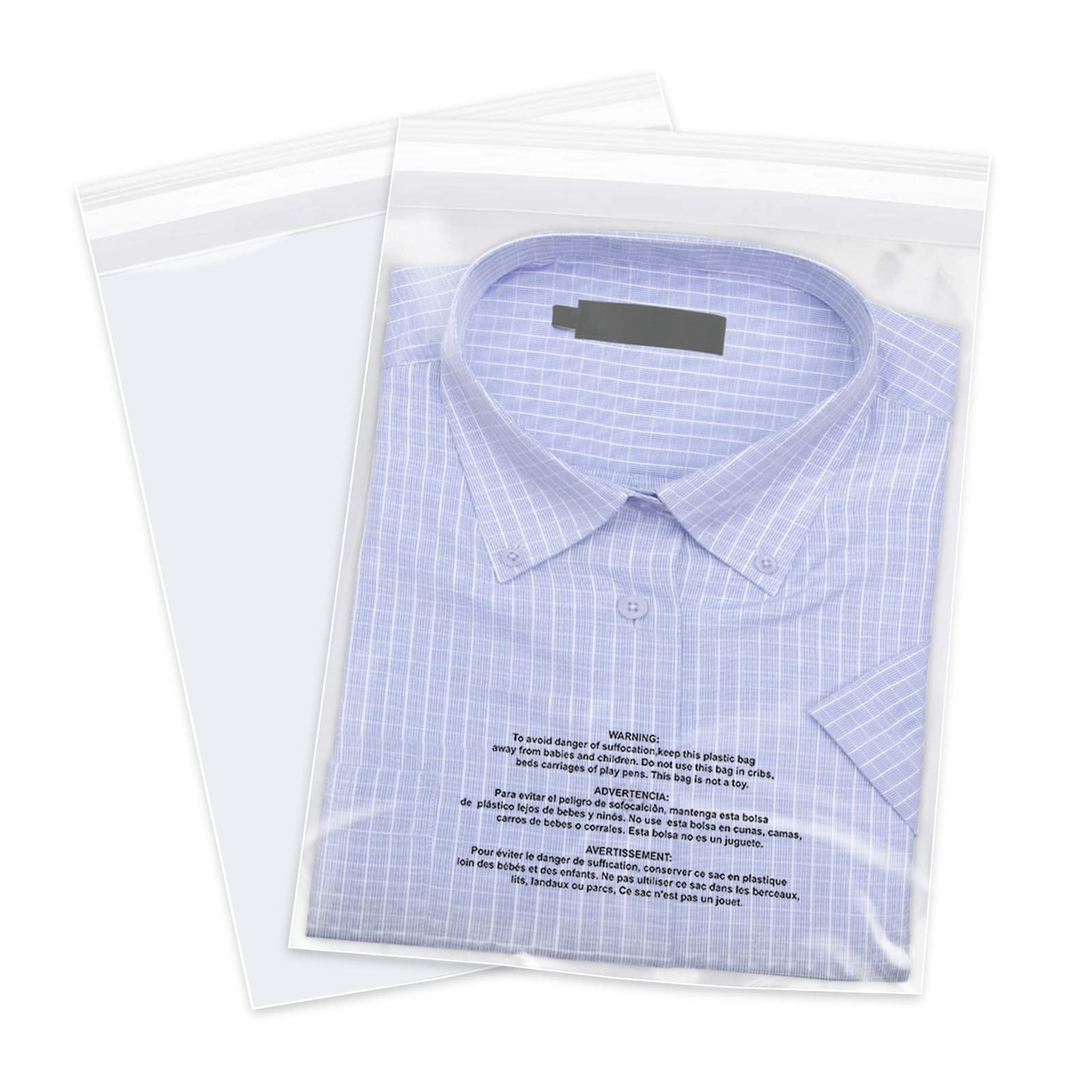 iMailer - 200 Count - 9" x 12" Clear Plastic Poly Bags with Suffocation ...
