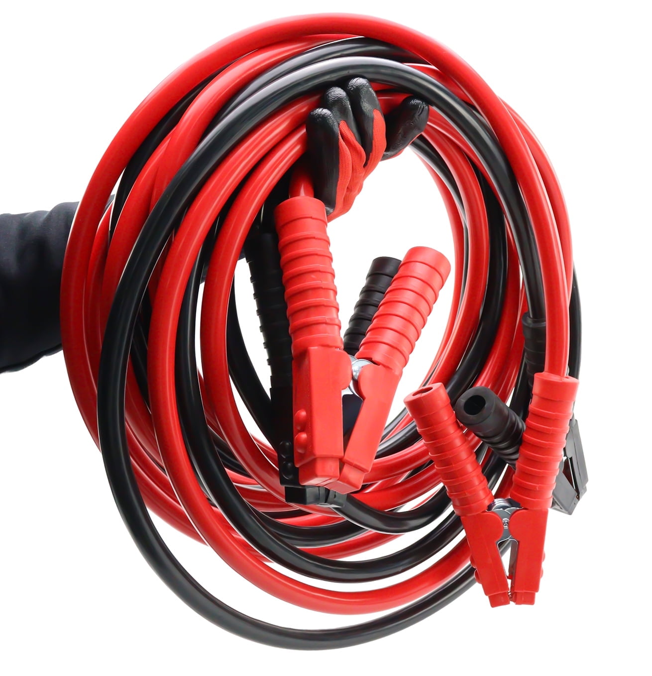iMeshbean Jumper Cables for Car, SUV & Trucks Battery, 2/0 Gauge 30 Ft ...