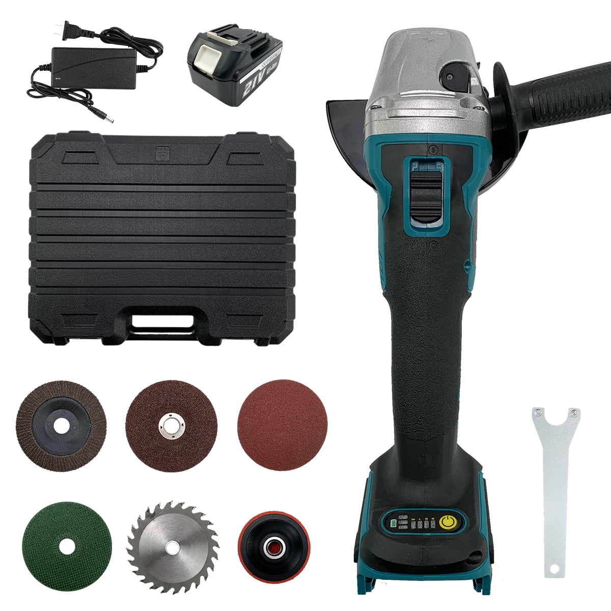 iMeshbean 125mm Electric Brushless Cordless Angle Grinder Kit 4-1/2 ...
