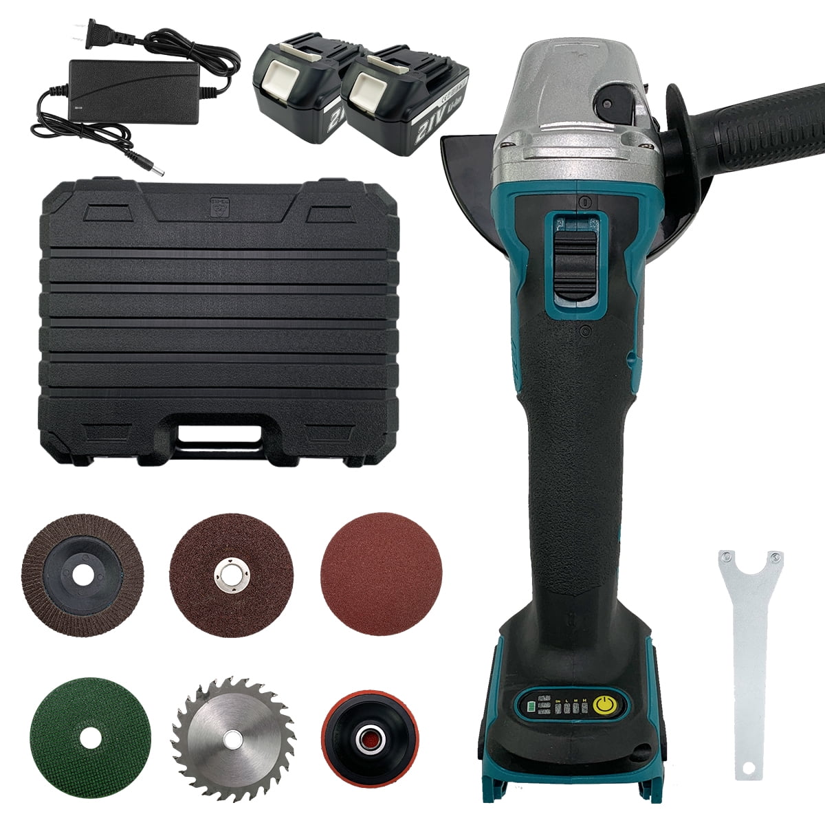 iMeshbean 125mm Electric Brushless Cordless Angle Grinder Kit 4-1/2 ...