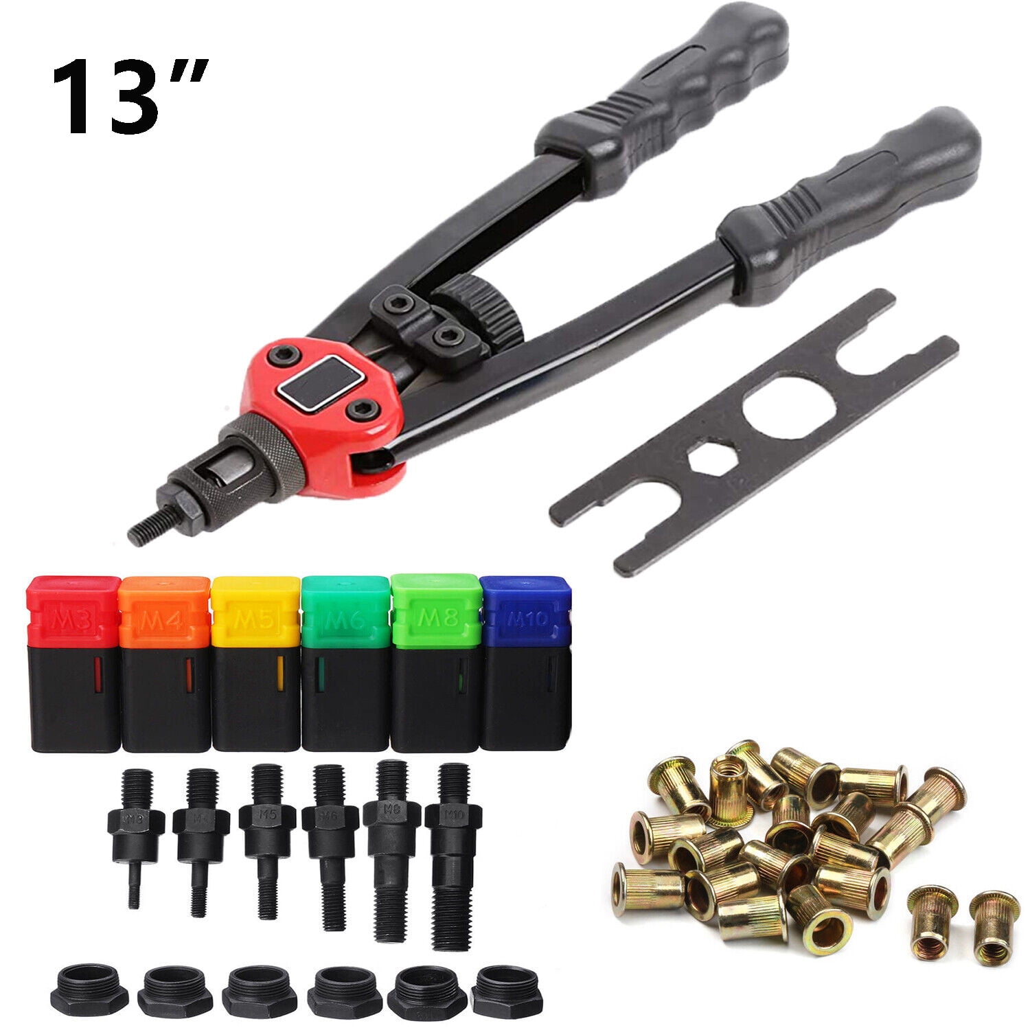 iMeshbean 13″ Hand Riveter Rivet Gun Professional installation Kit ...