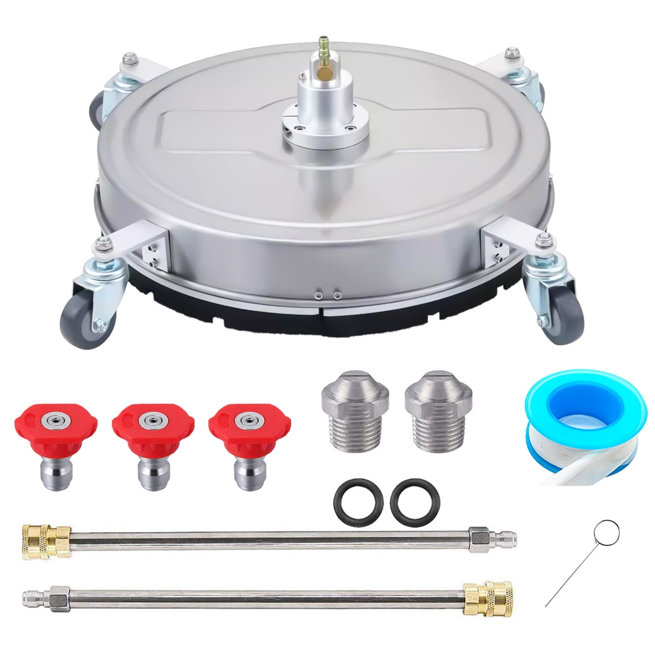 iMeshbean 18 INCH Pressure Washer Surface Cleaner Concrete Driveway Pressure Washer Attachments ...