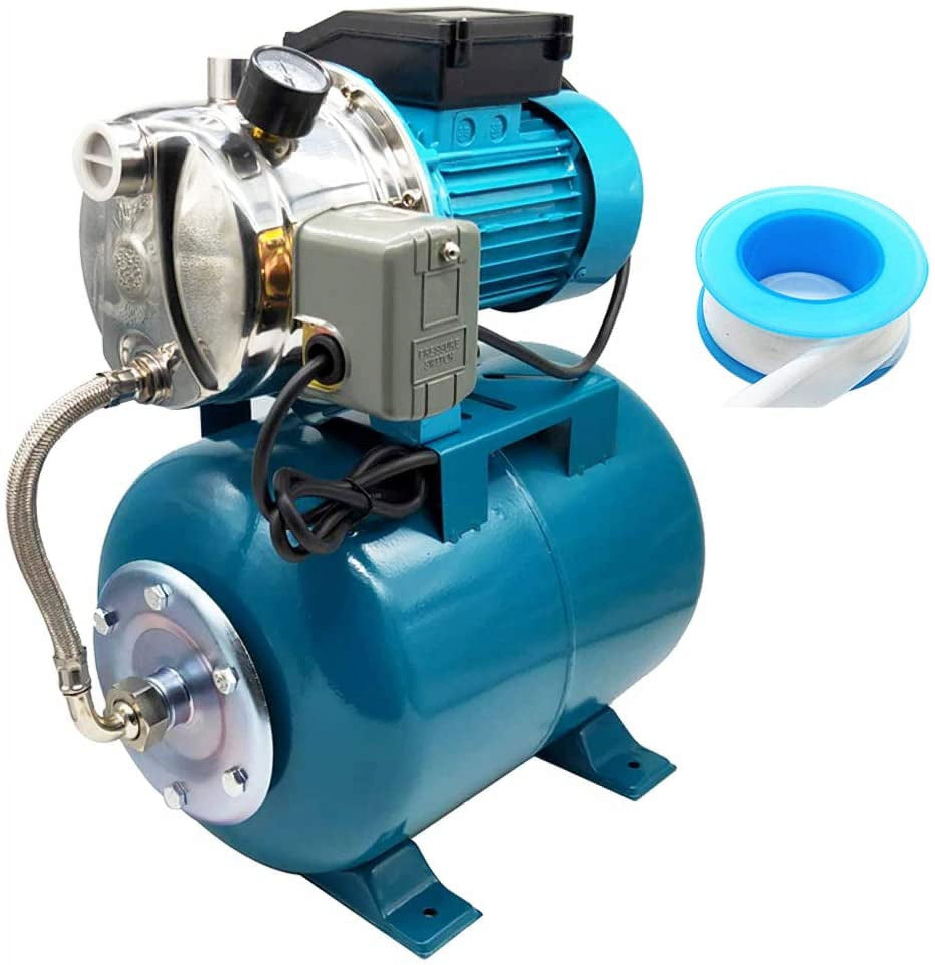 Imeshbean, 1HP, 110V, Shallow Well Jet with Pressure Tank Water ...