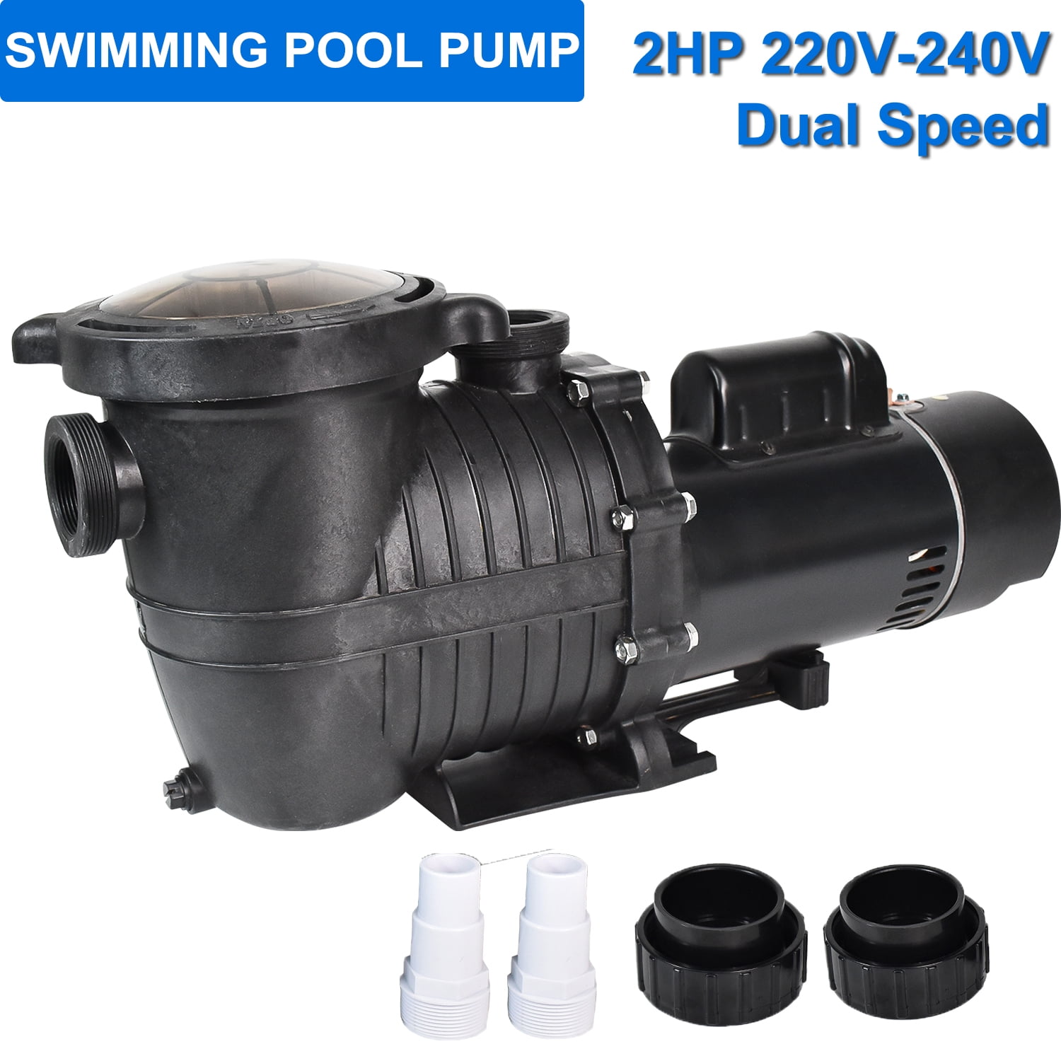 iMeshbean 2-Speed 2HP 1500W Motor Swimming Pool Pump, 230V 5520GPH ...