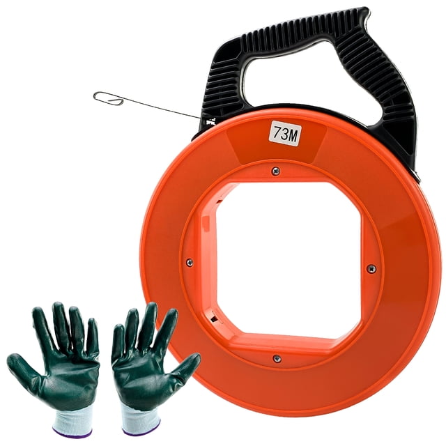 iMeshbean 240 ft Fish Tape Wire Cable Line Puller Steel Cable Wire ...