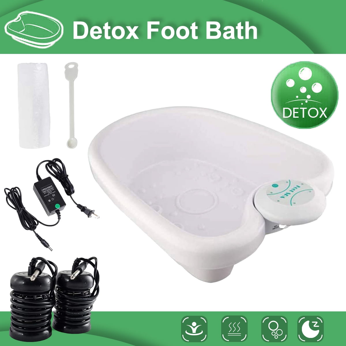 iMeshbean 25W Ionic Detox Foot Bath Soaker Spa Machine w/ Benefits for ...