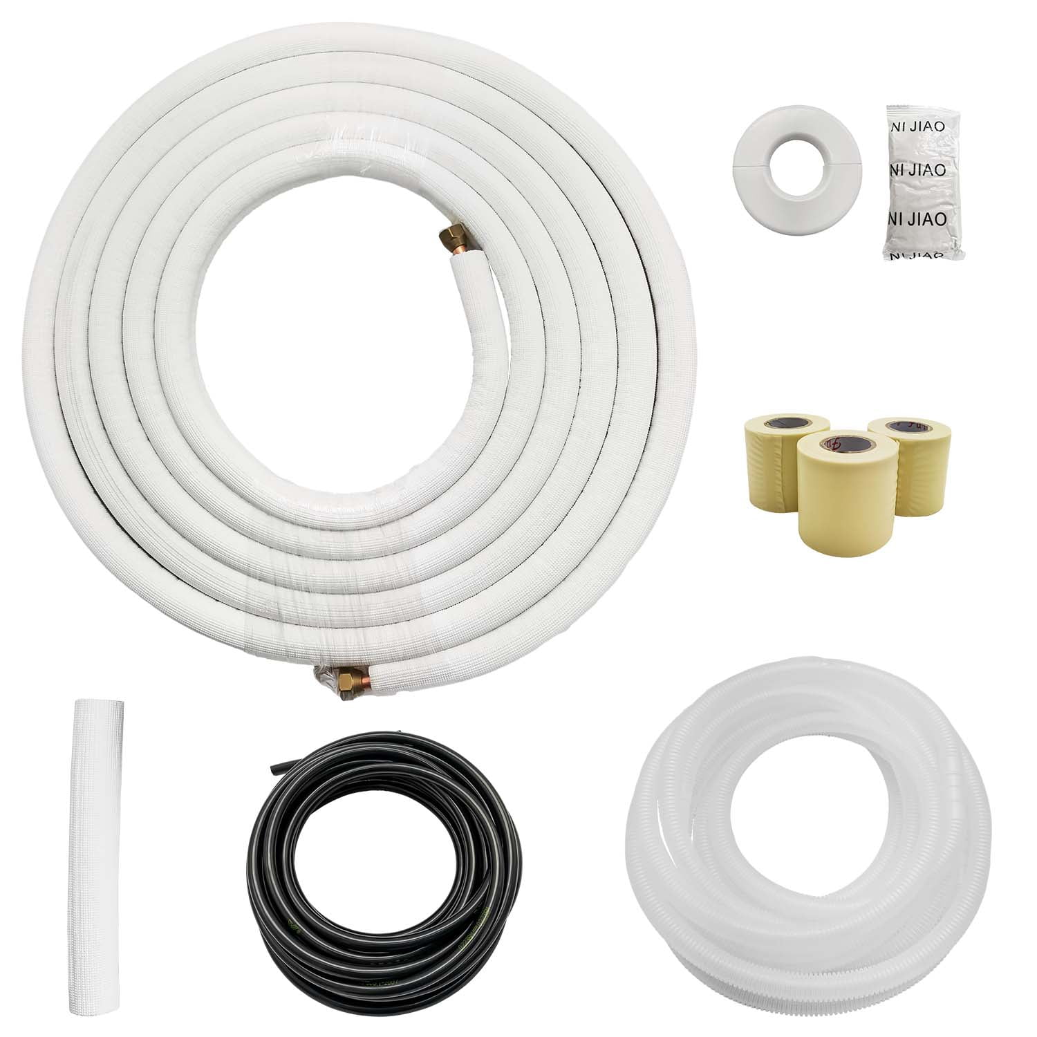 iMeshbean 25ft Insulated Line Set 1/4" & 1/2" Copper Tubing Pipe ...