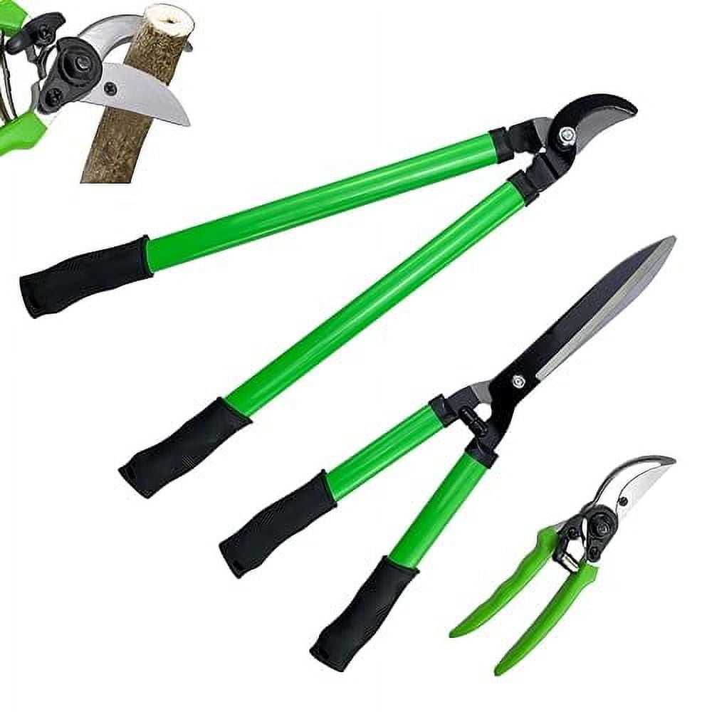 iMeshbean 3 Pieces Garden Tools Set Lopper & Pruning Shear & Tree ...