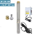 iMeshbean 4" 2HP Deep Well Submersible Pump, 220V 35GPM 400FT Max 100FT ...