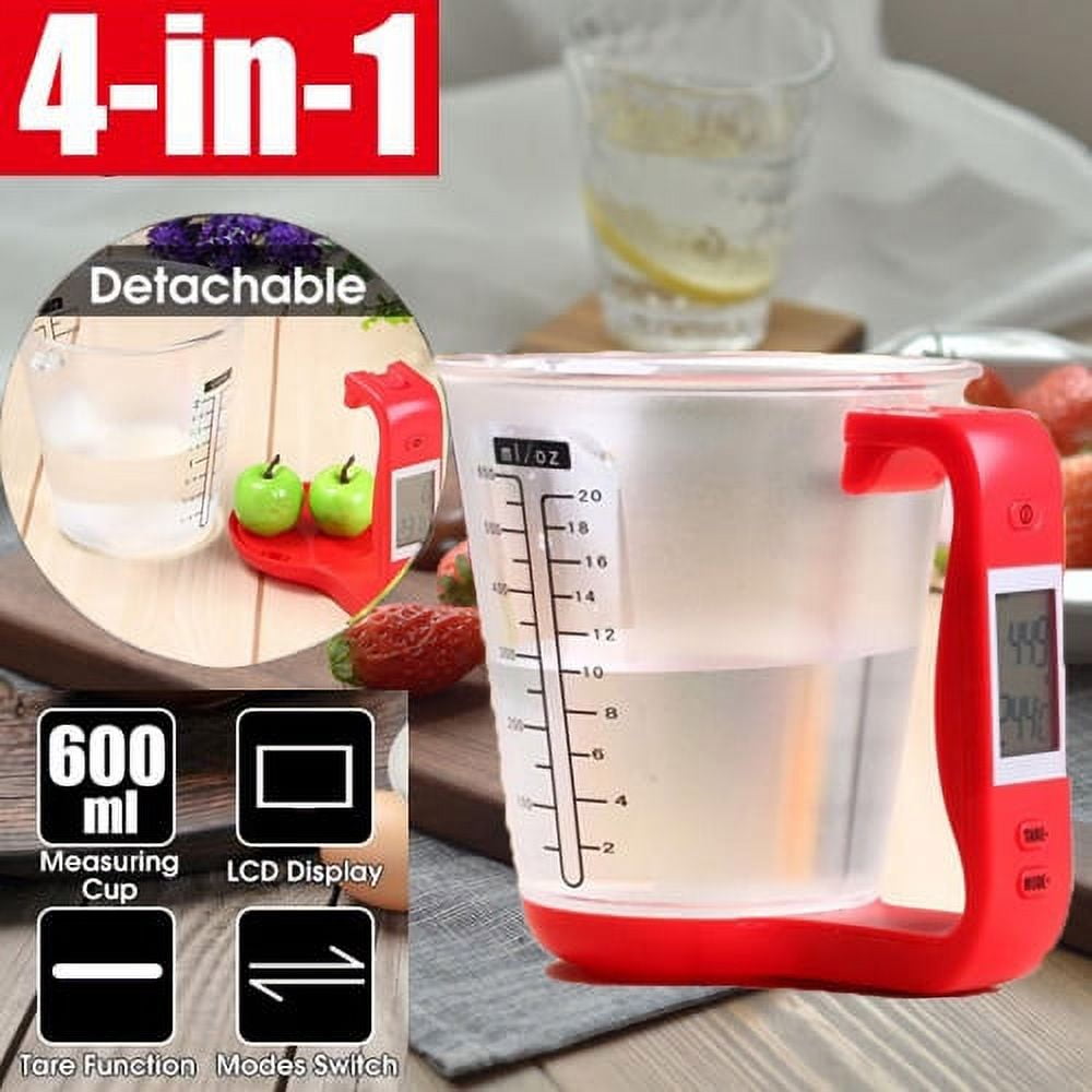 iMeshbean 4-In-1 Digital LCD Display 1-1000G 600ML Capacity Measuring ...