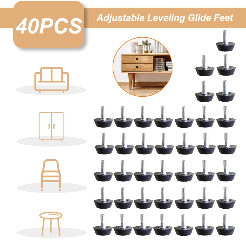 iMeshbean 40pcs Adjustable Leveling Feet Table Chair Mat, Chair Leg ...