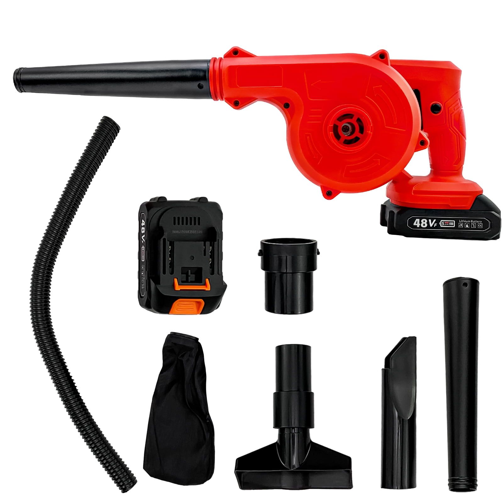 iMeshbean 48V Cordless Leaf Blower,Compact Electric Blower Kit with 2 ...