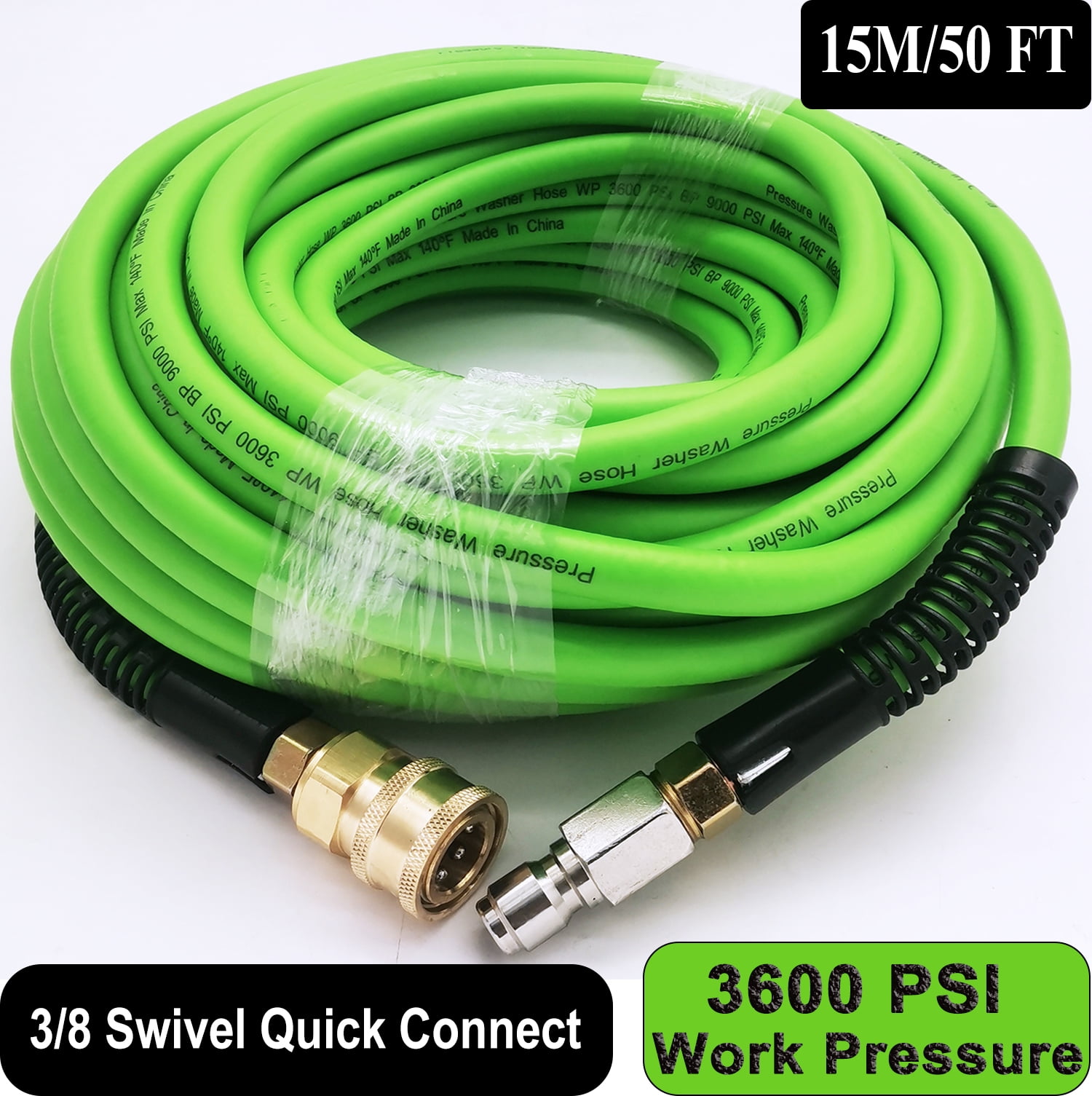 iMeshbean Flexible Pressure Washer Extension Hose, 9000 PSI Burst ...