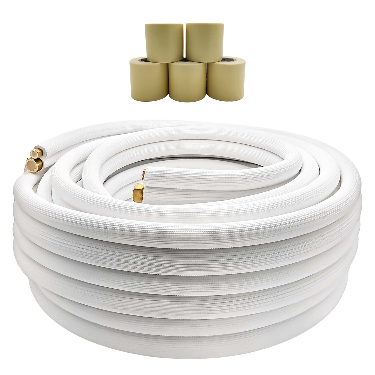 iMeshbean 50ft Insulated Line Set 1/4" & 1/2" Copper Tubing Pipe ...