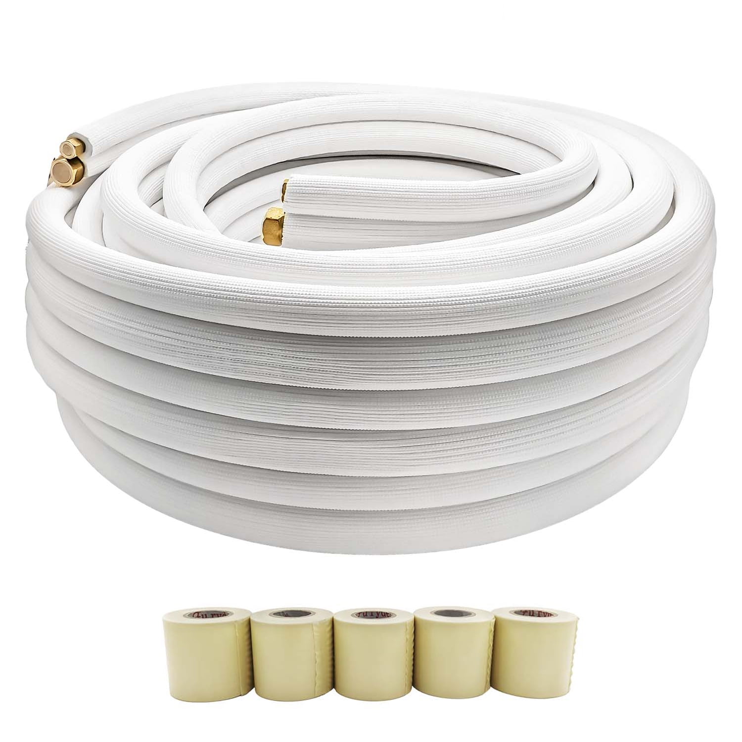 iMeshbean 50ft Insulated Line Set 1/4" & 1/2" Copper Tubing Pipe ...
