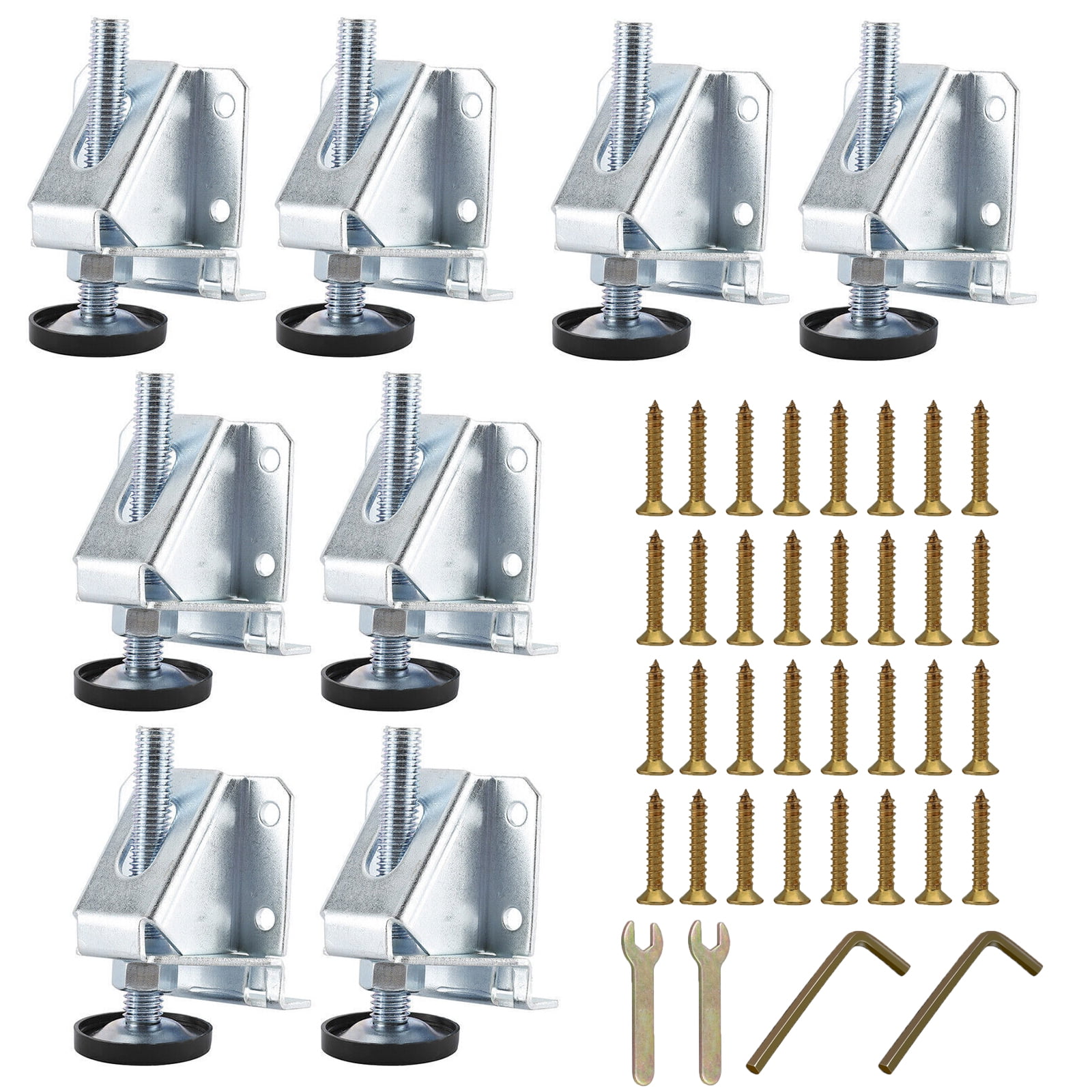 iMeshbean 8 Pack Stainless Steel Leveling Feet 2000lbs Capacity Heavy ...