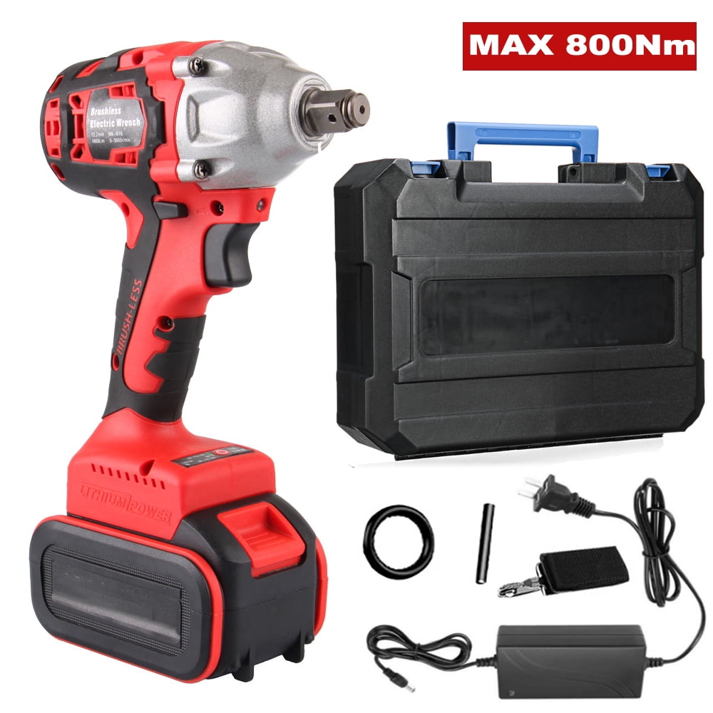 Imeshbean 800n Cordless Electric Impact Wrench 1 2 590 Ft Lbs 2500