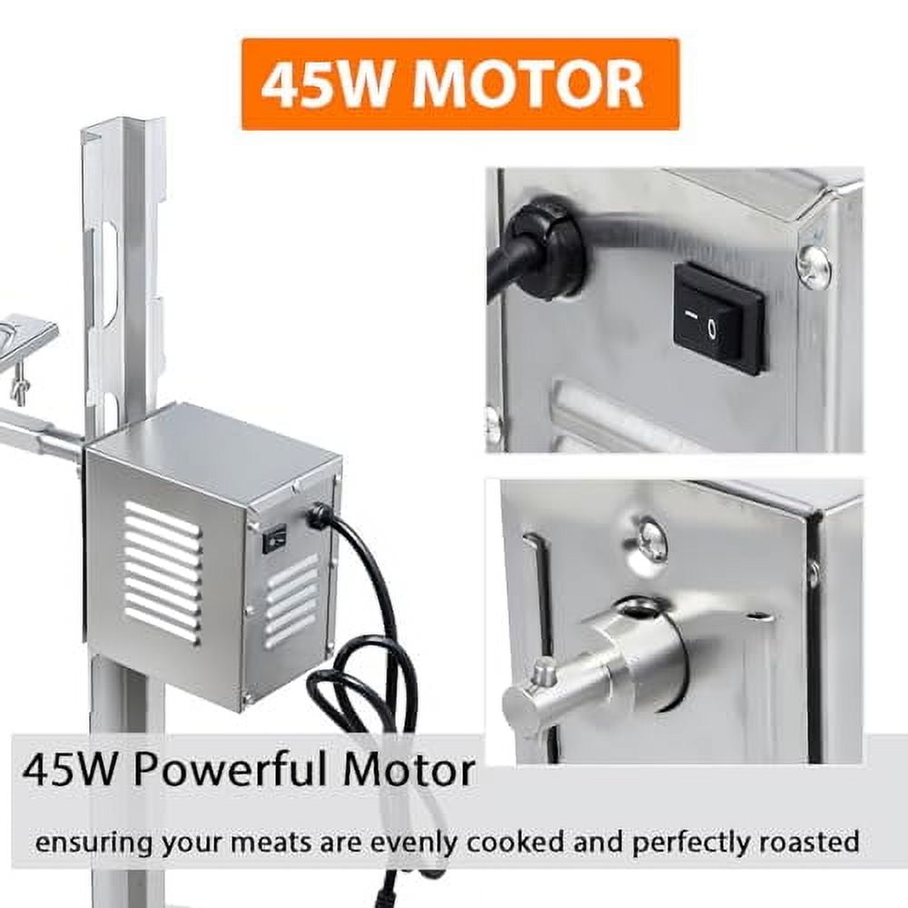 iMeshbean 90lbs Rotisserie Grill Kit, Electric Pig Spit Rotisserie ...