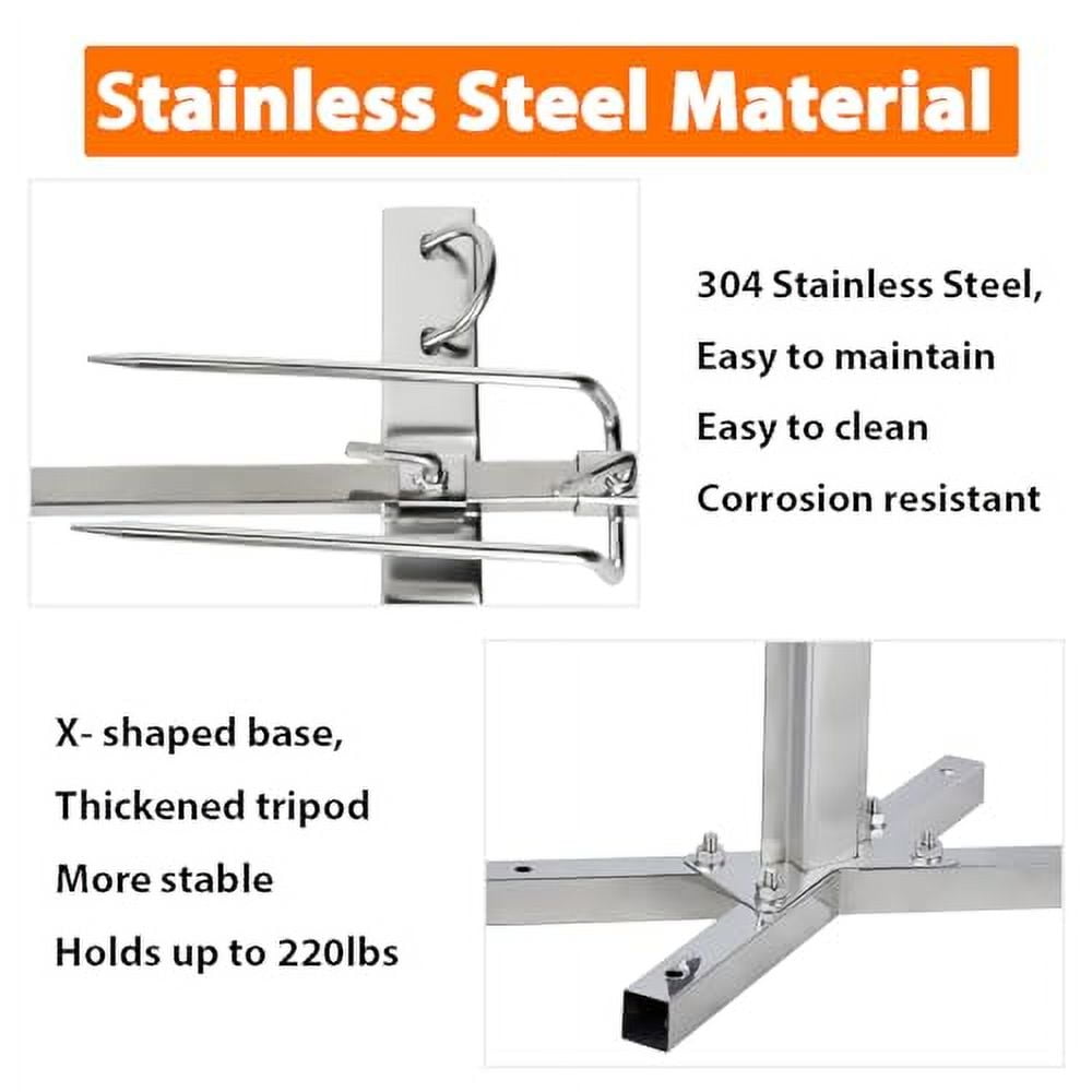 iMeshbean 90lbs Rotisserie Grill Kit, Electric Pig Spit Rotisserie ...