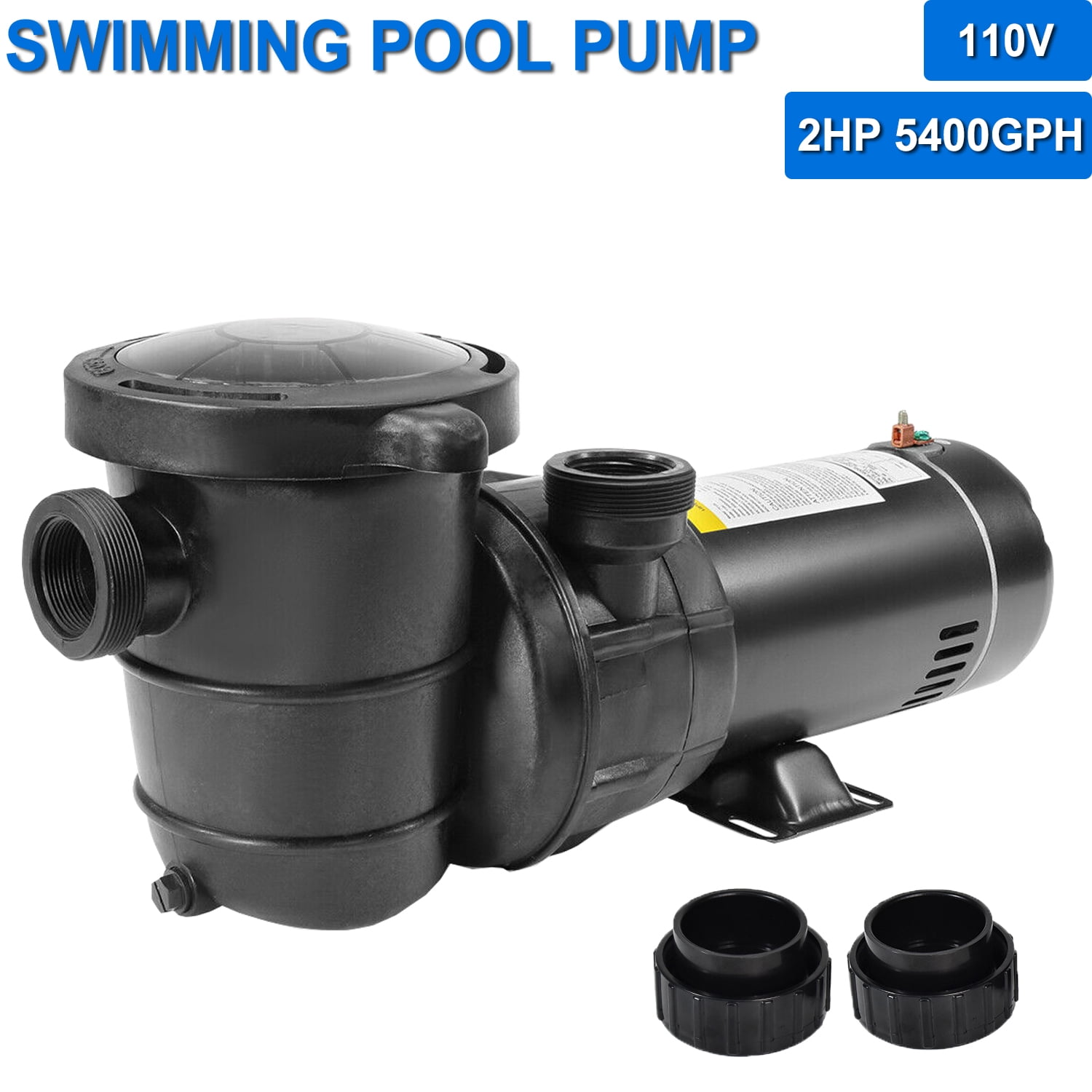 iMeshbean Above Ground Swimming Pool Pump, 2HP Motor 110V, 5400GPH ...