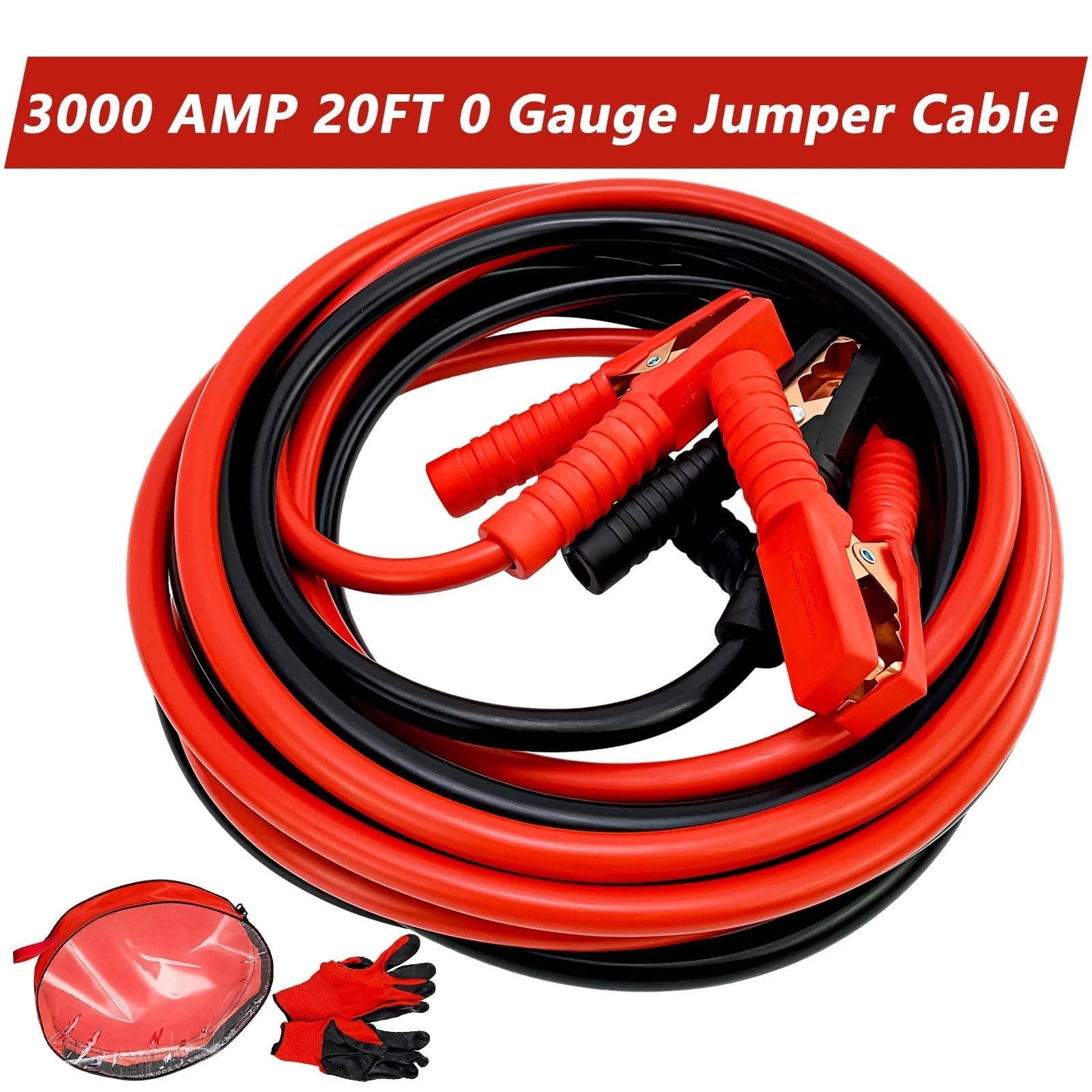 iMeshbean Auto Jumper Cables 0 Gauge 3000AMP 20Ft , Instruction Slip ...