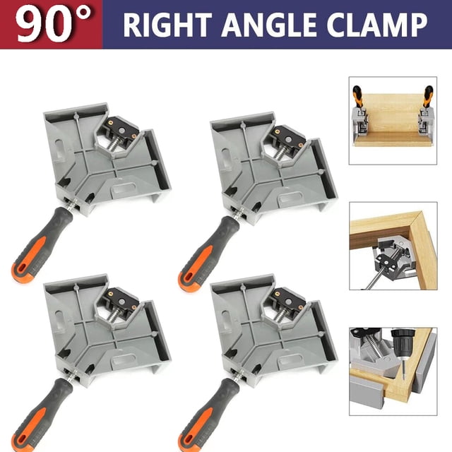 iMeshbean 4 Pack Corner Clamp, 90 Degree Right Angle, Aluminum Alloy ...