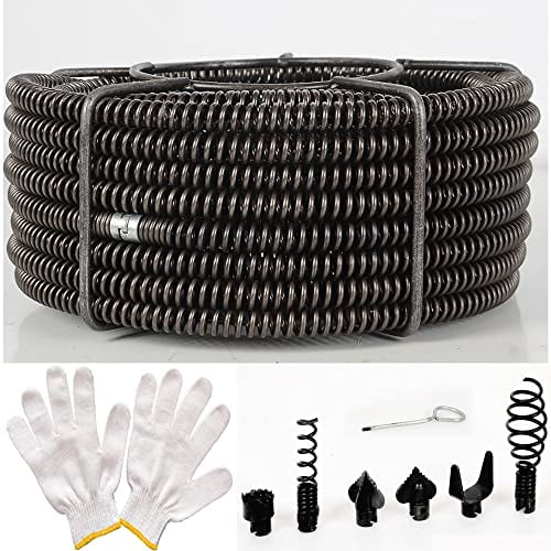 iMeshbean Drain Cleaning Cable 45 Feet x 5/8 Inch Hollow Core Cable ...