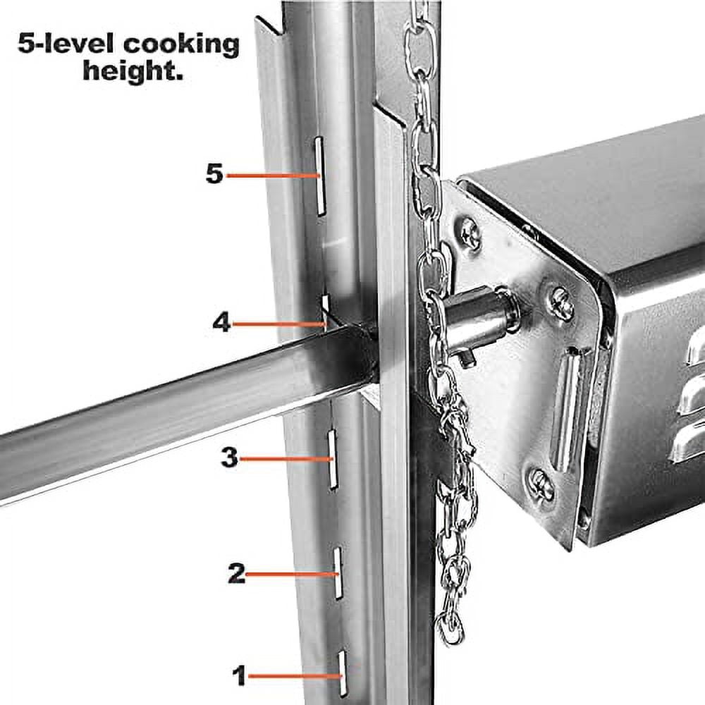 iMeshbean Electric BBQ Rotisserie Grill Kit，90LBS Stainless Steel Large ...