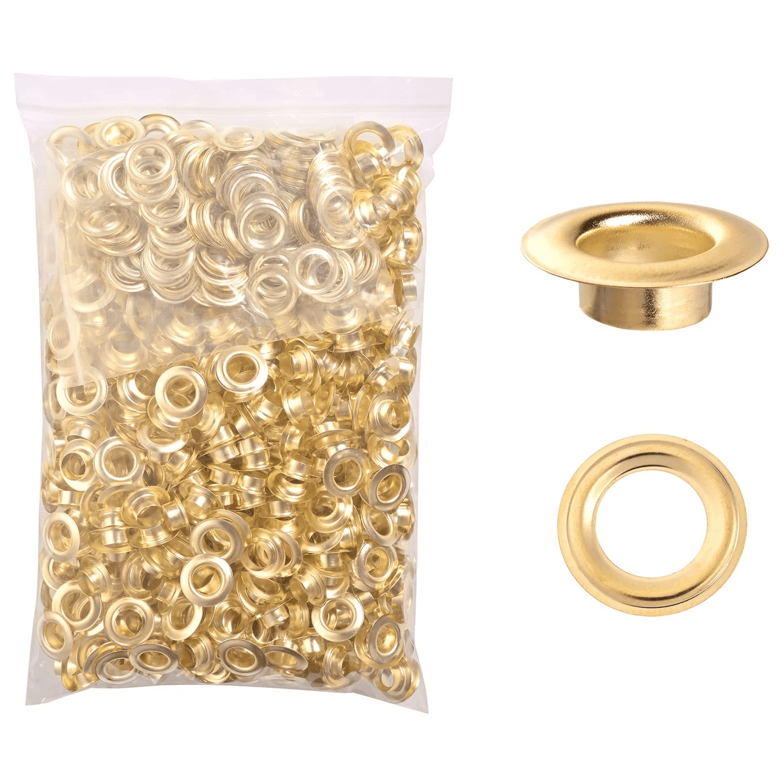 iMeshbean Grommets Eyelets 500pcs Gold 1/4 Inch Grommets & Washers For ...