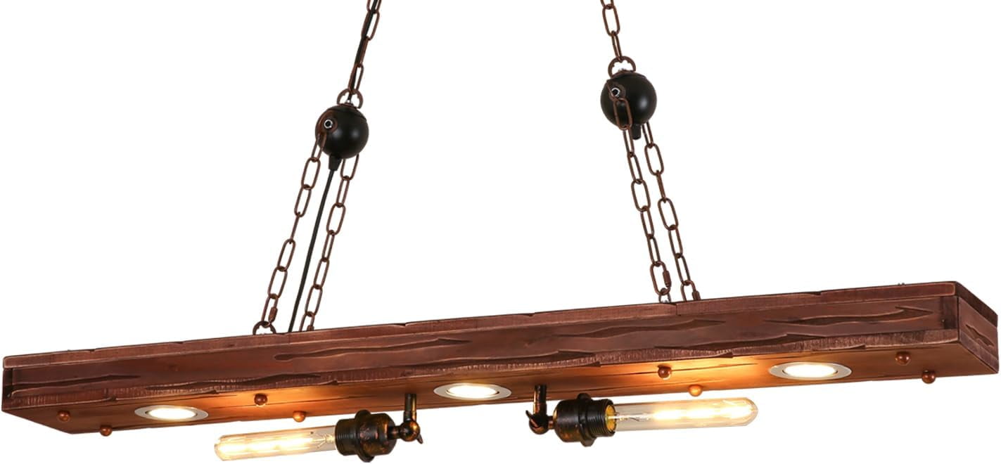 iMeshbean Industrial Steampunk Chandelier, Pool Table Ceiling Light ...