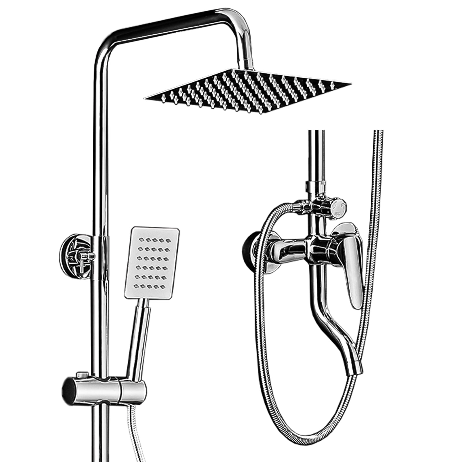 iMeshbean Luxury Shower Faucet Set, Wall Mounted Mixer Valve with ...