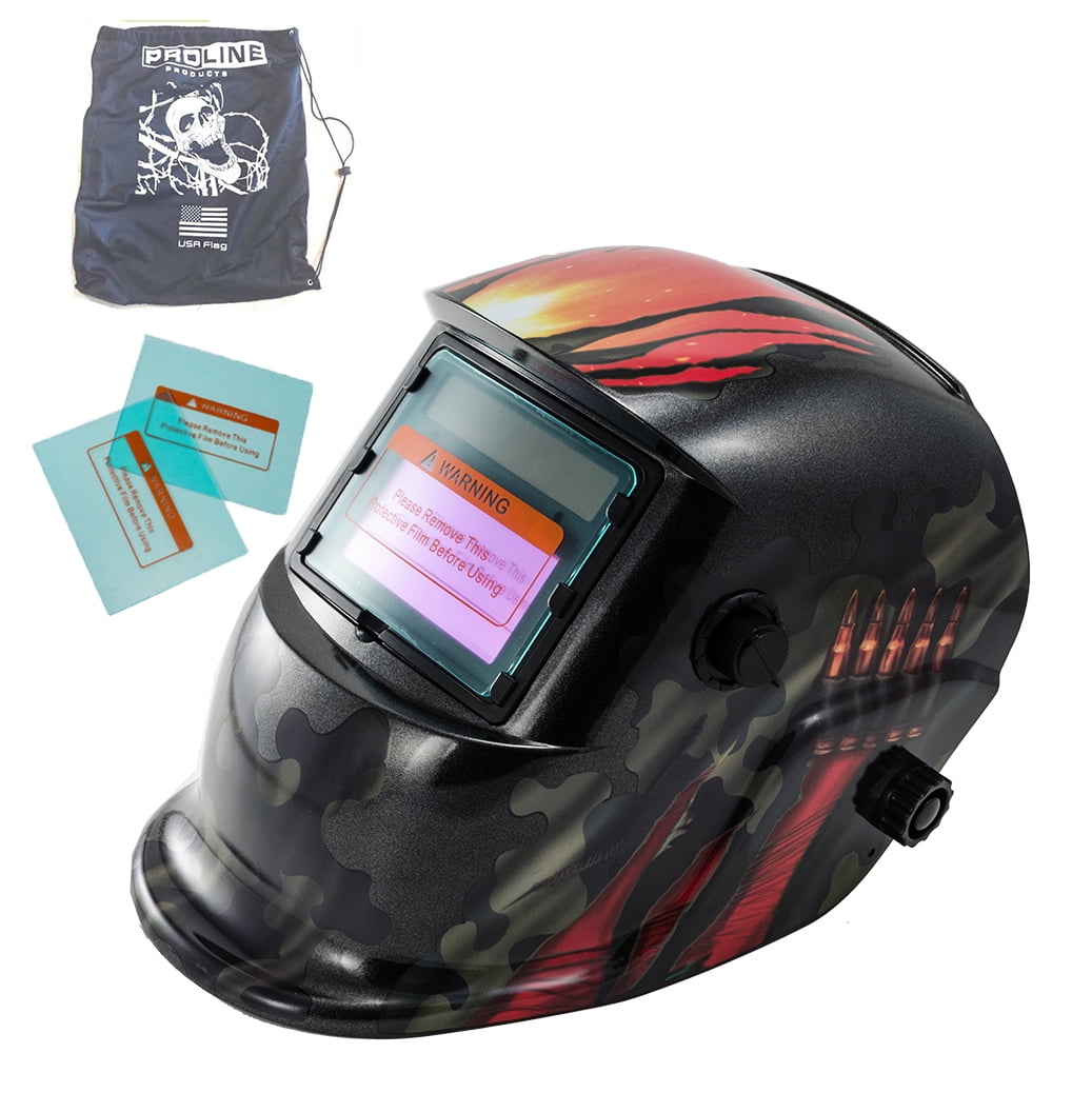Imeshbean Solar Welding Helmet, Auto Darkening Hood, Adjustable Shade ...