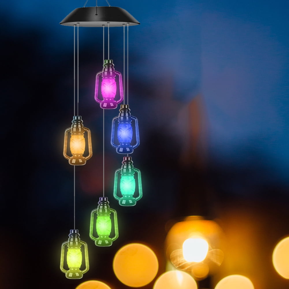 iMeshbean Solar Wind Chimes Color-changing For Garden, Home, Yard ...