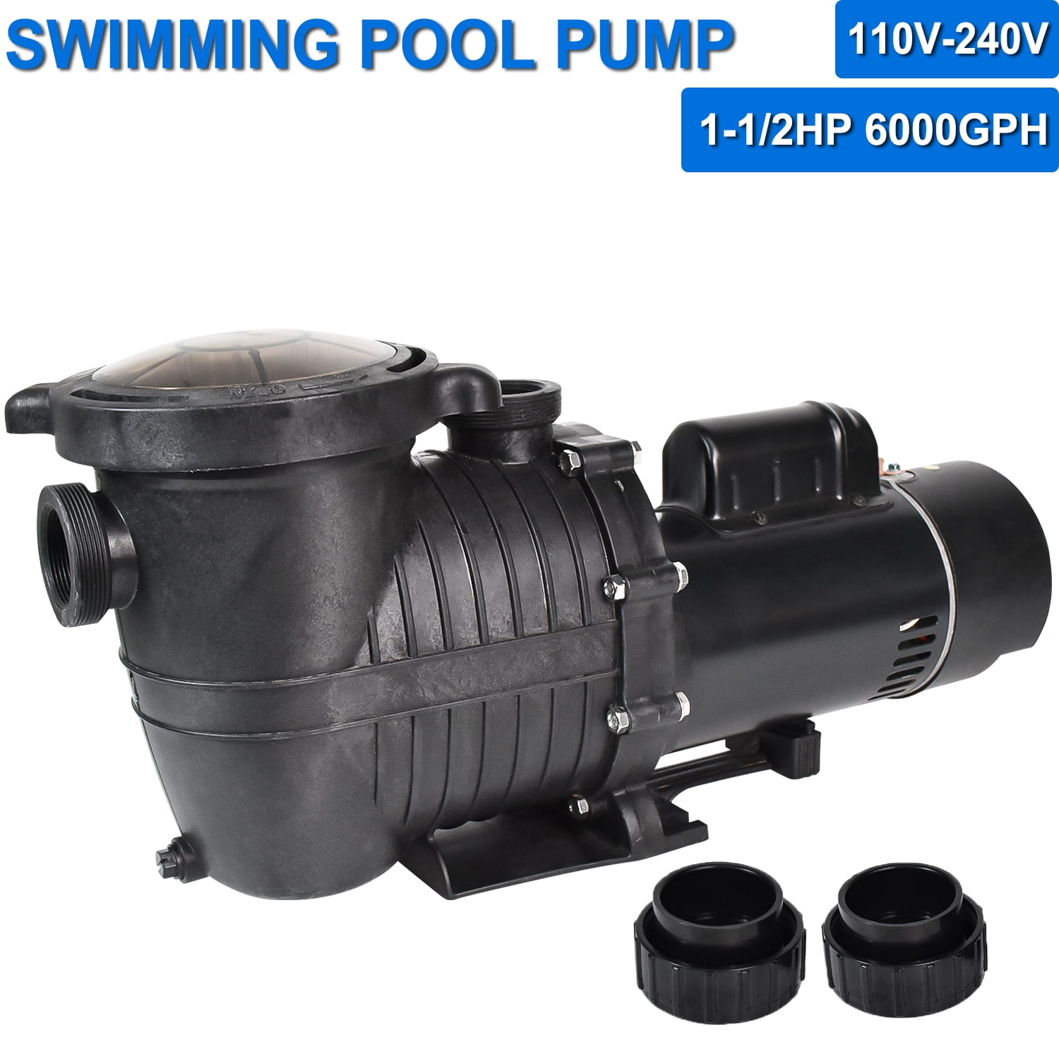 iMeshbean Swimming Pool Pump Above Ground, 1.5HP Motor, 110V-230V ...