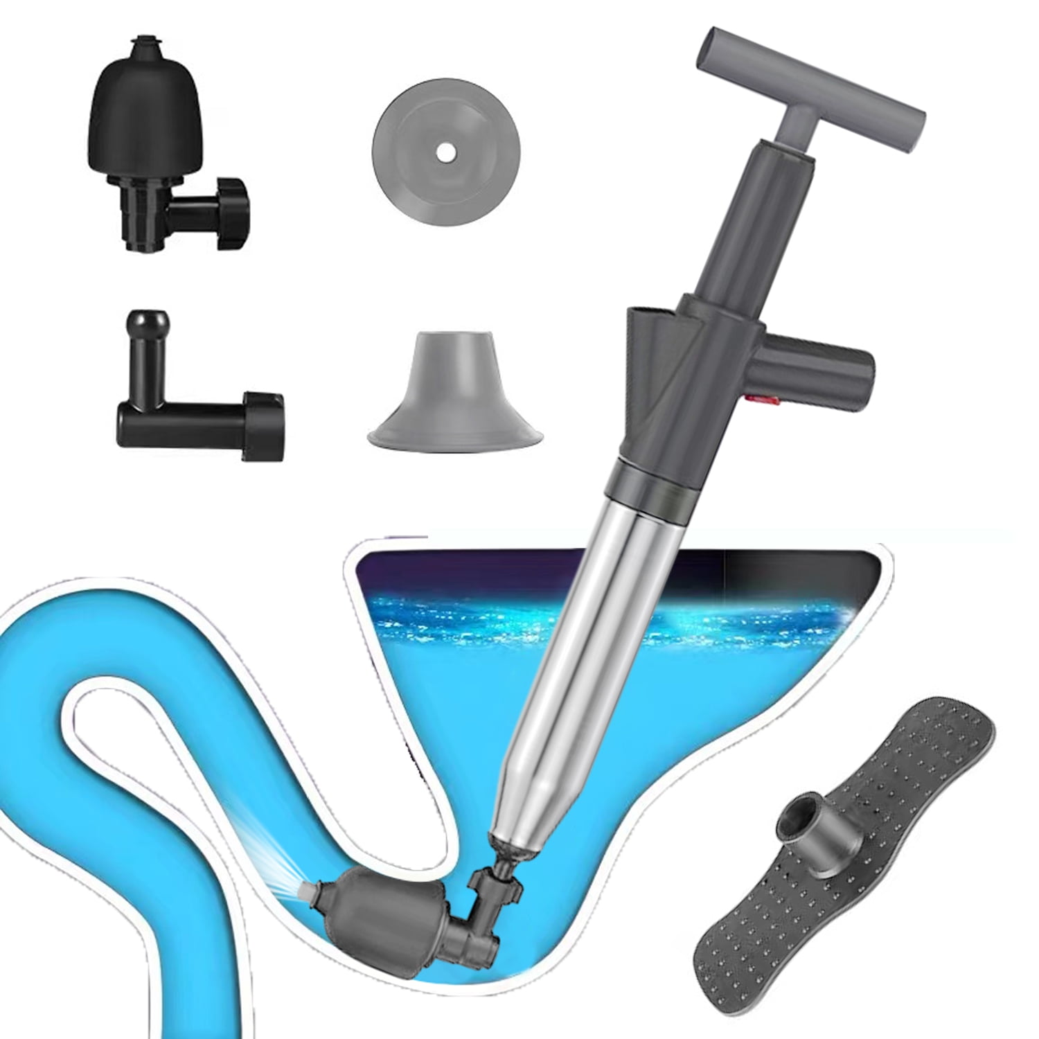 iMeshbean Toilet Plunger,High Pressure Air Drain Blaster,Heavy Duty ...