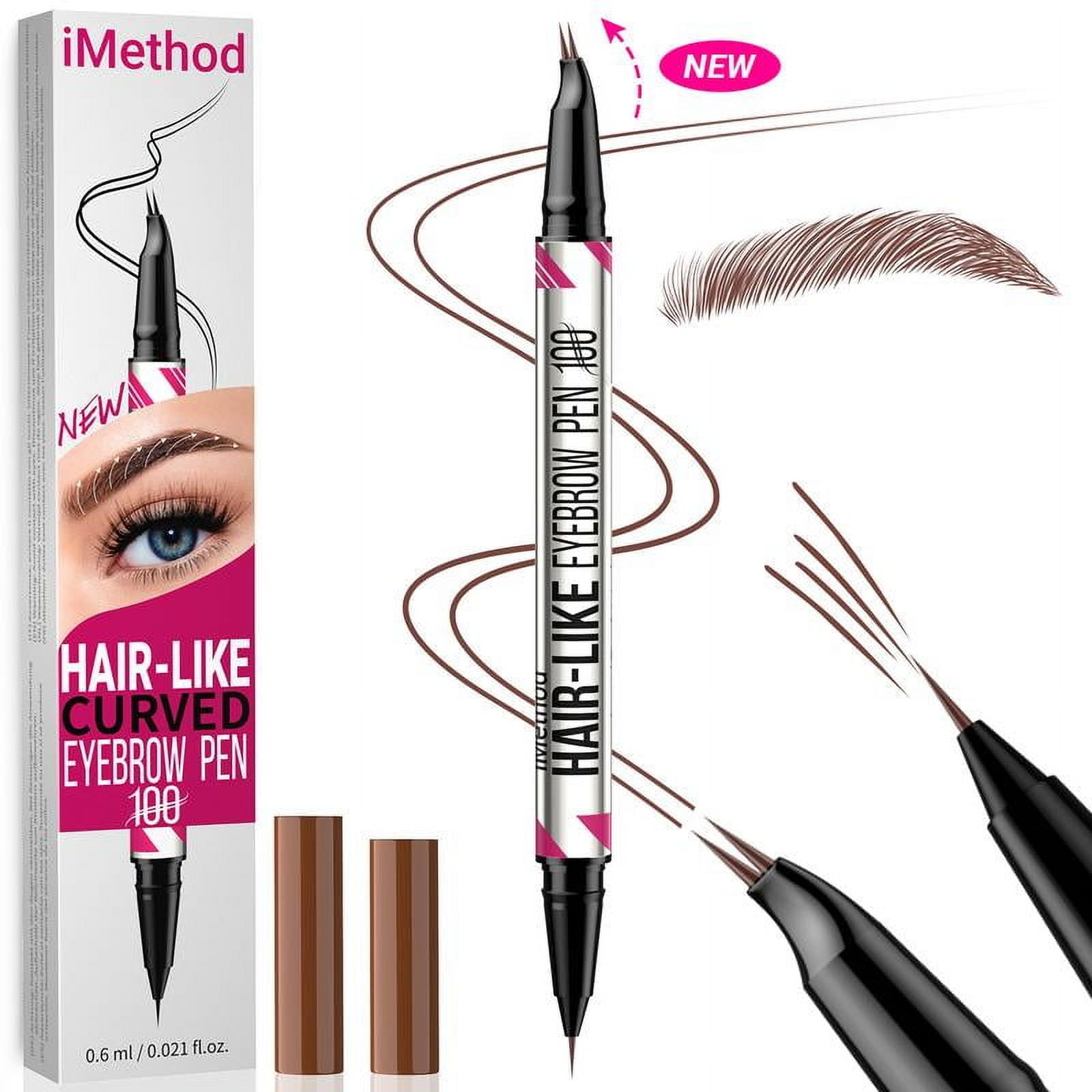 iMethod Curved Eyebrow Pen - Eyebrow Pencil Magical 2-in-1 Dual-Ended ...