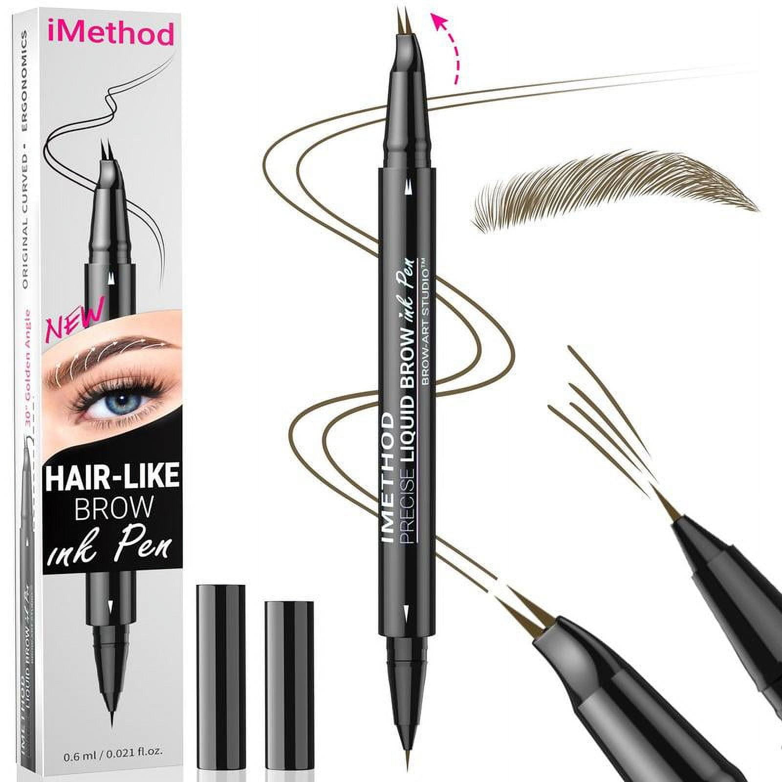 iMethod Curved Eyebrow Pen - Microblading Eyebrow Pencil, Brow Pencil 2 ...