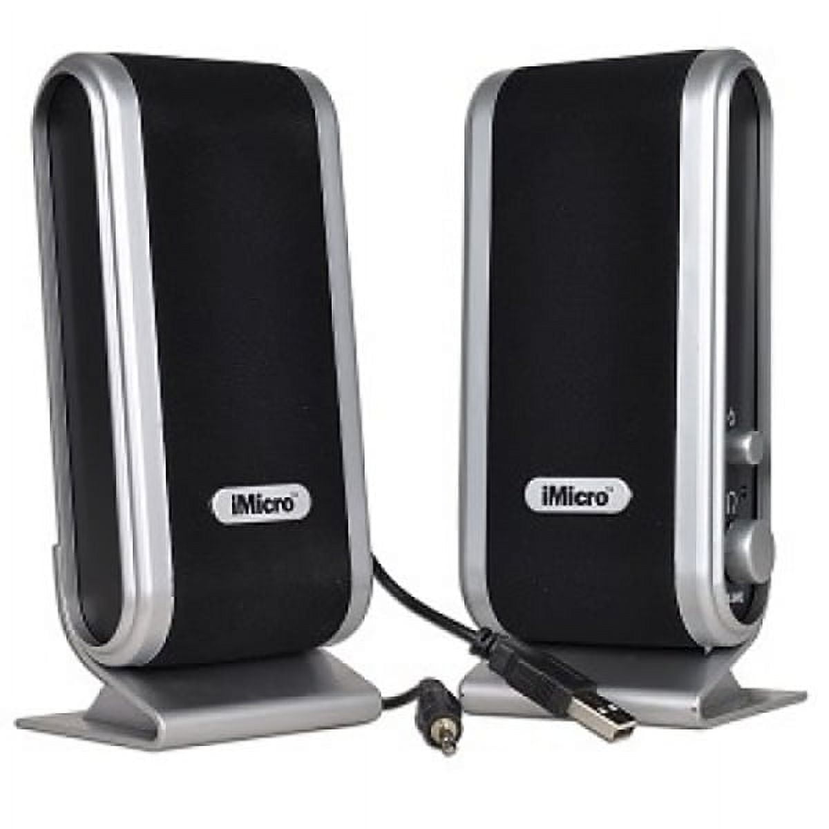 iMicro 2 Channel USB 2.0 Multimedia Computer Speakers System w ...