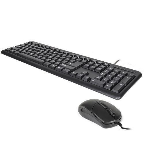 iMicro Classic Series 107-Key USB Keyboard & Optical Mouse Kit (Black ...