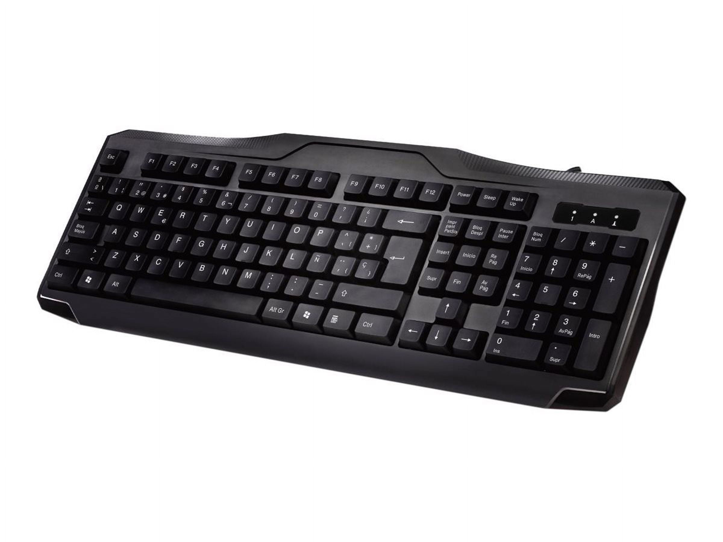 iMicro KB-US9851S USB Wired 108-Key Spanish Keyboard (Black): Computer ...