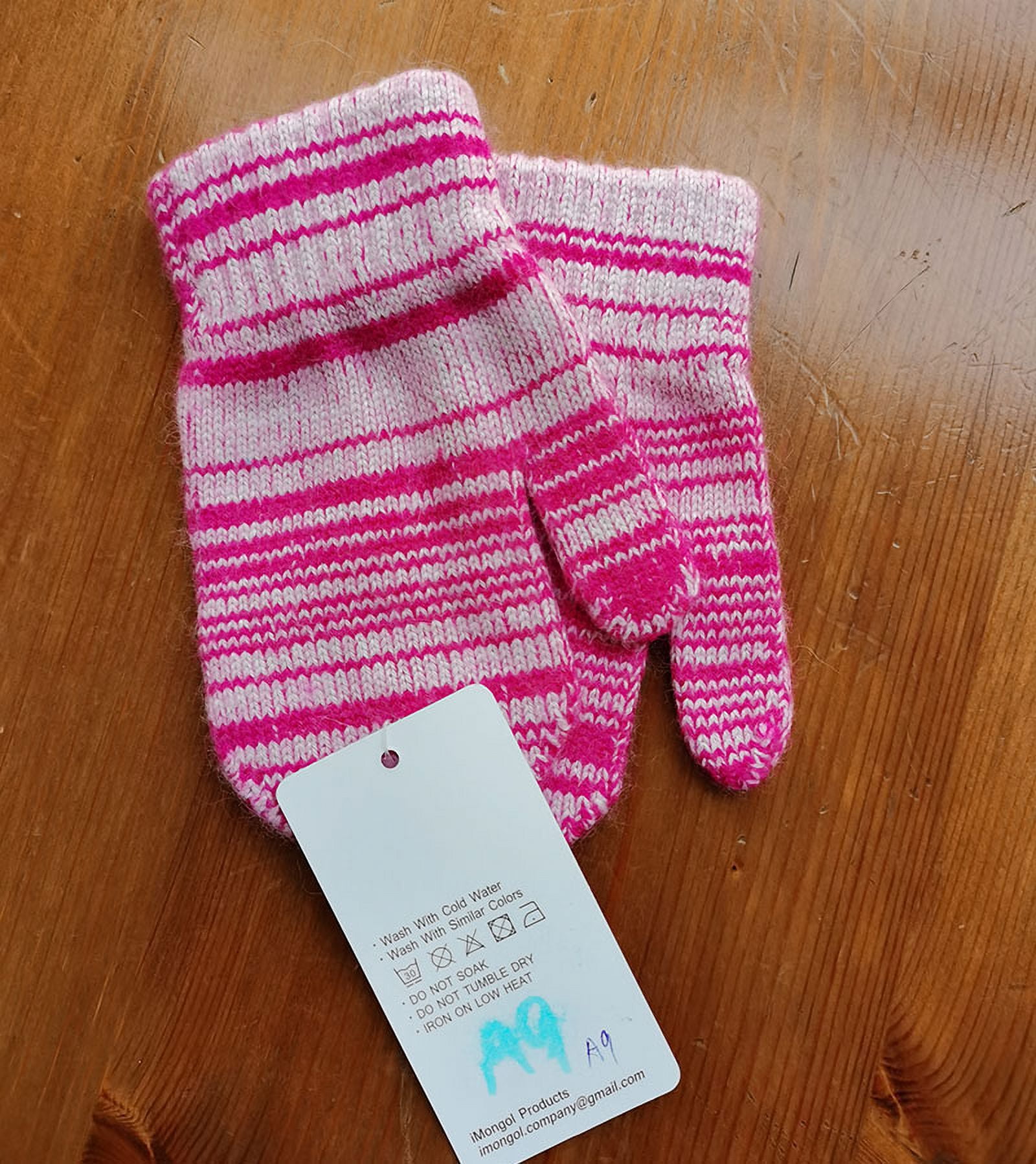 iMongol Pure Merino Wool One-piece Palm Fingerless Gloves Mittens ...