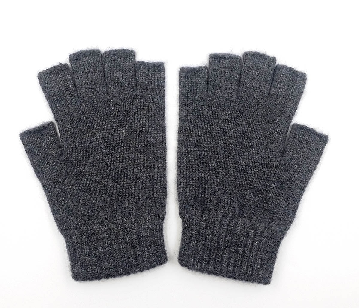 iMongol Pure Wool Mens Half Fingers Mid Fingerless Gloves Mittens For ...