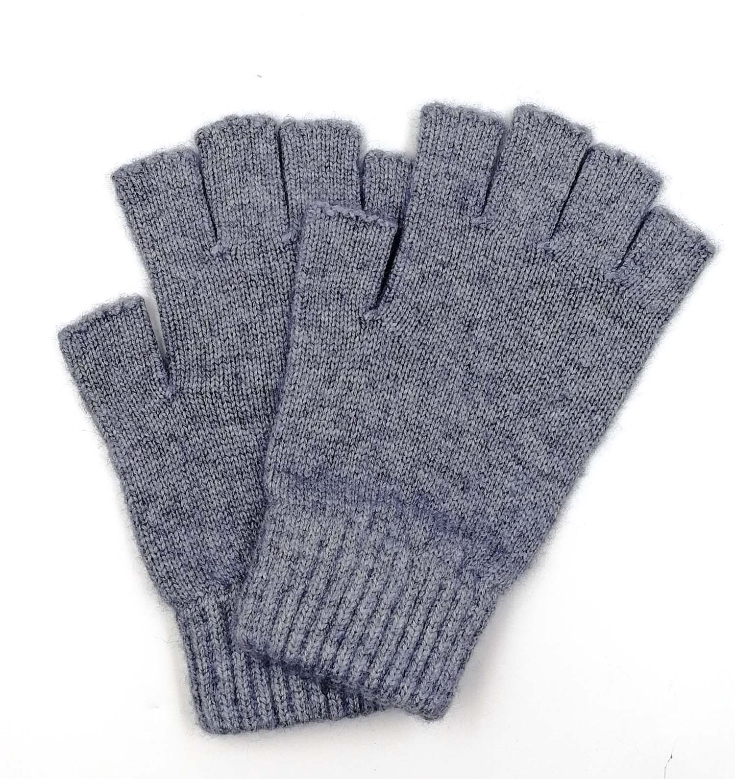 iMongol Pure Wool Mens Half Fingers Mid Fingerless Gloves Mittens For ...