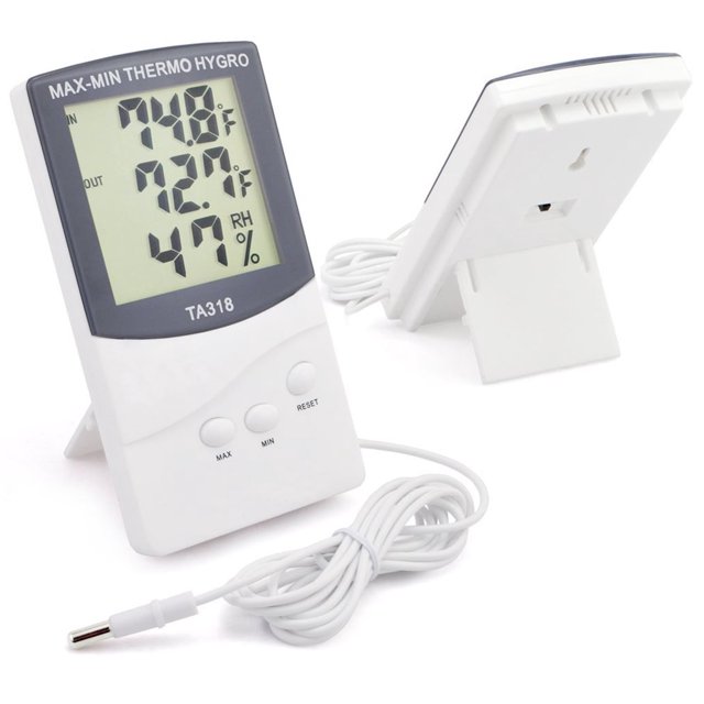 iMounTEK 2-In-1 Digital Hygrometer Indoor Thermometer, Indoor Outdoor ...