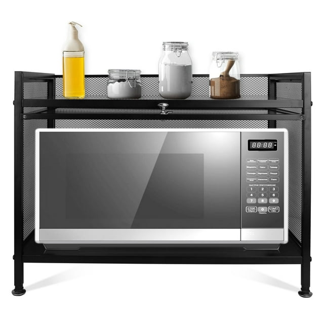 iMounTEK 2 Tier Microwave Stand Kitchen Shelf for Kitchen Countertop ...