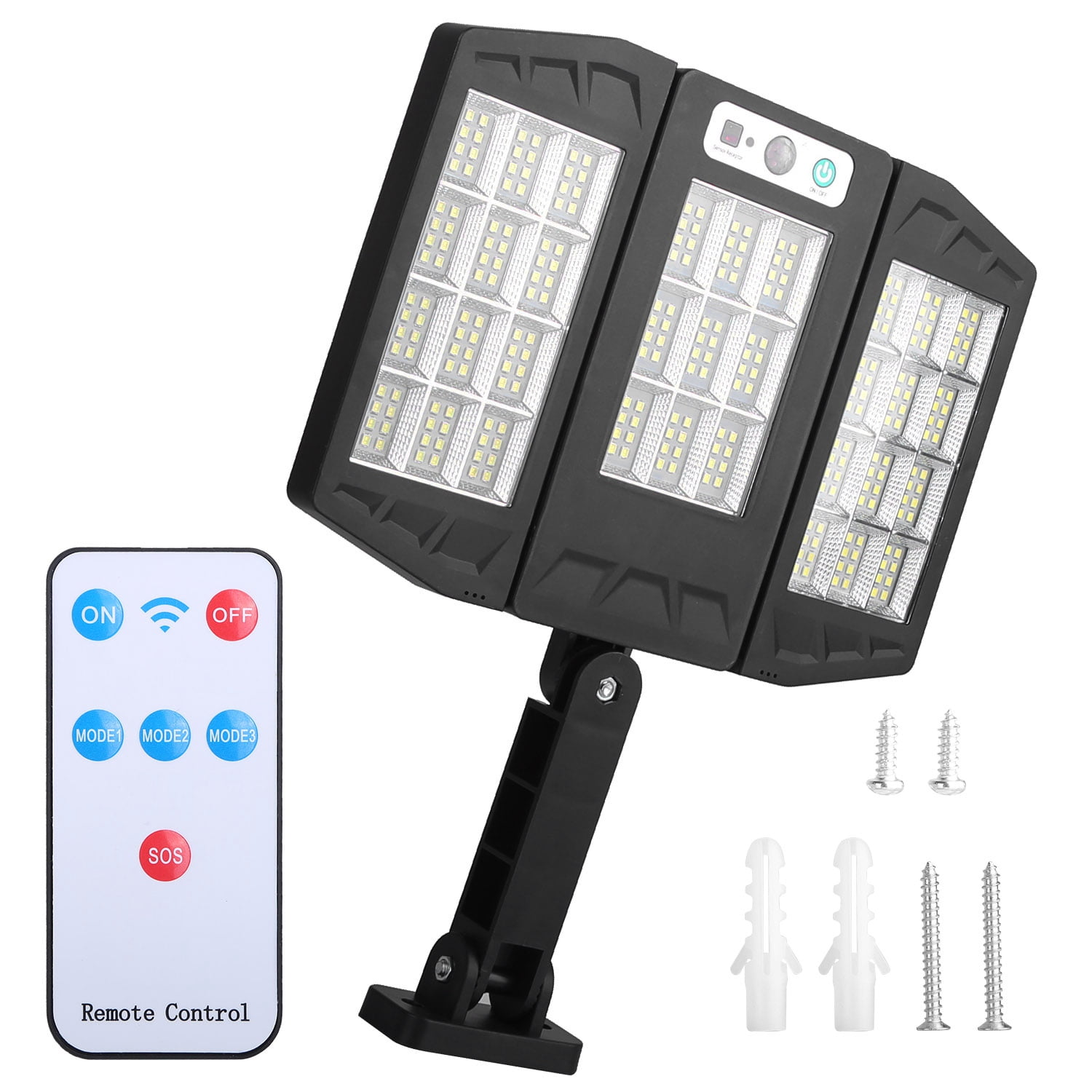 iMounTEK 264 LED Beads Solar PIR Motion Sensor Flood Lights with Remote ...