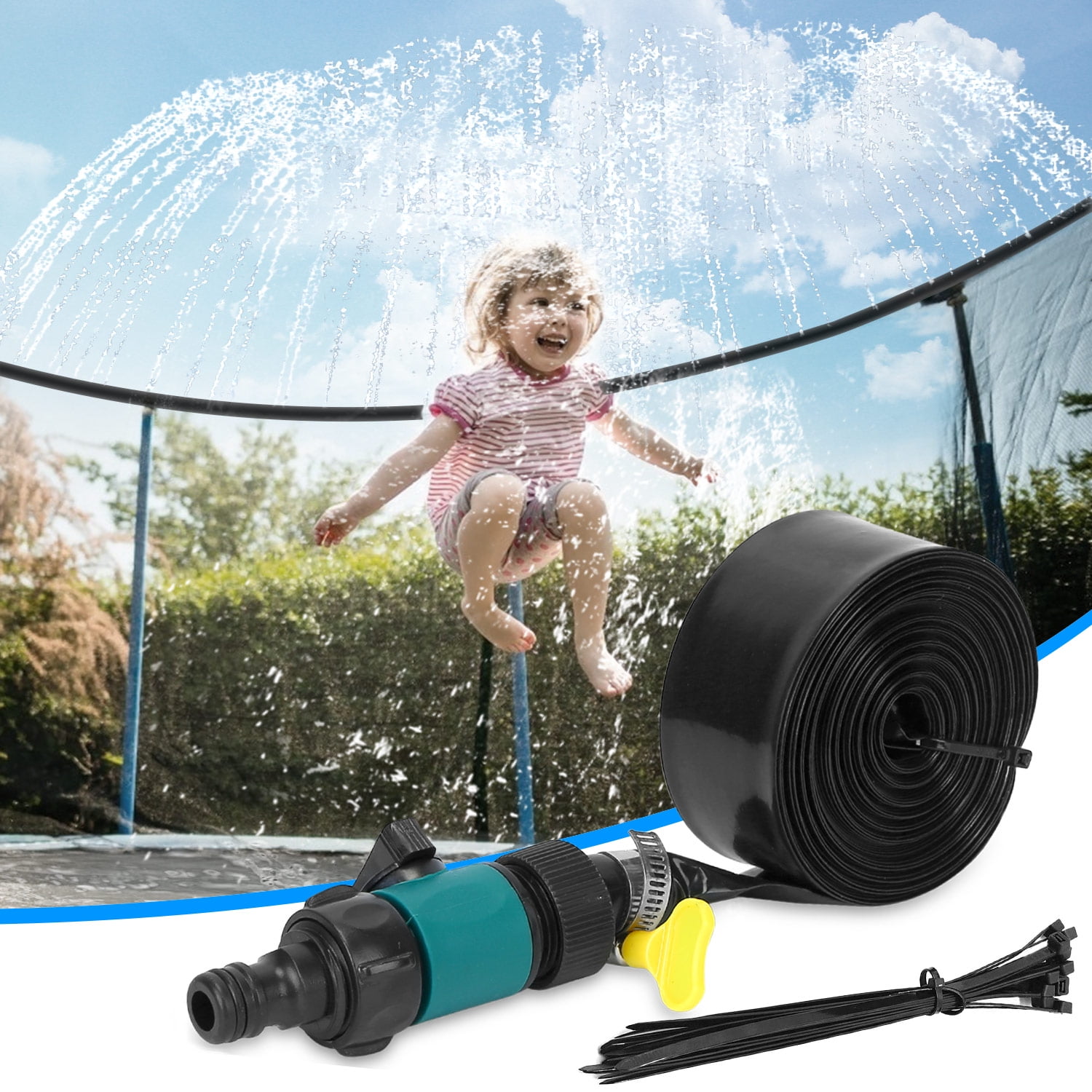 iMounTEK 39ft Kids Trampoline Sprinkler for Outdoor Summer Water Game ...